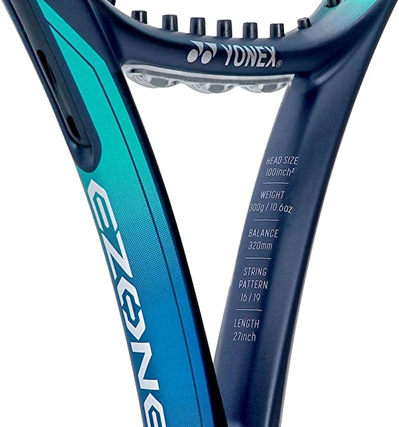 Yonex Ezone 100 V8 Tennis Racquet Sky Blue Green 300 g (G4) Unstrung ...
