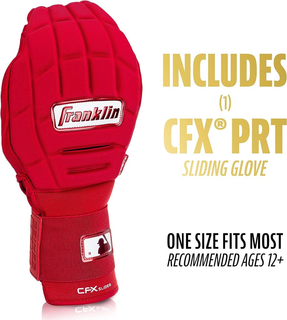 Franklin Baseball Softball Adult CFX Sliding Mitt, Red - Deportes Globalim